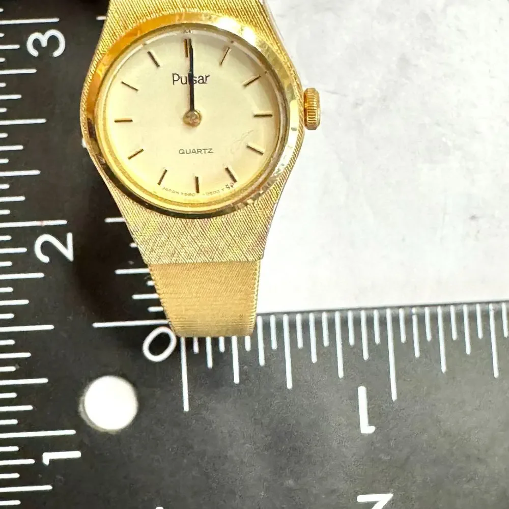 Pulsar | Accessories | Vintage Pulsar Womens Watch Y580059 Gold Tone ...